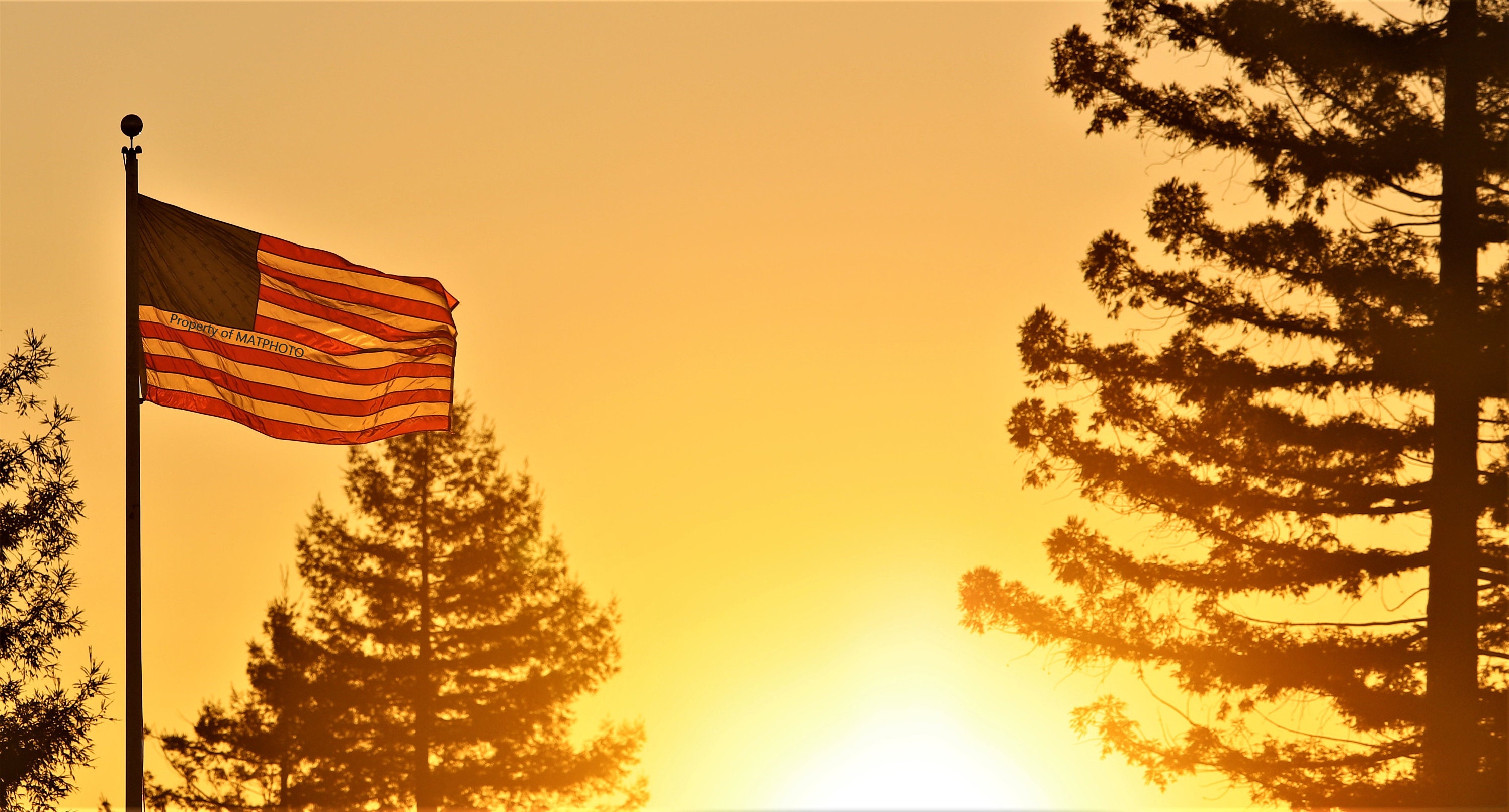 American Flag Sunrise