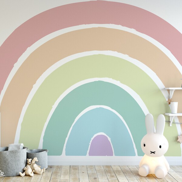Rainbow Mural - Etsy