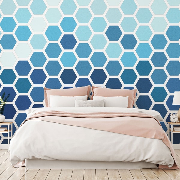 Hexagon Wall Decal - Etsy