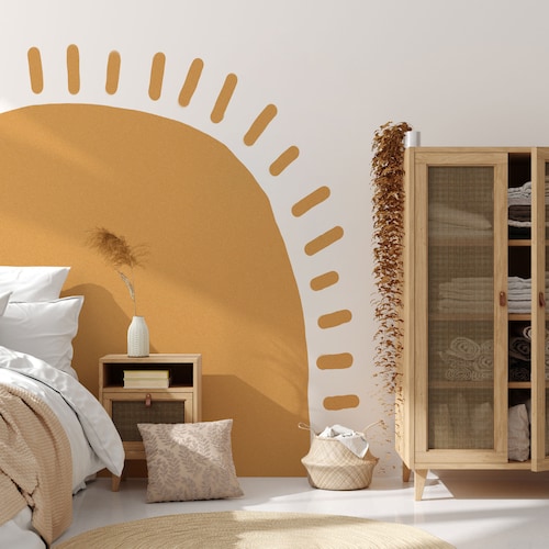 Wave Wall Decal Ocean Sunrise Mural Removable Wall Decals | Etsy