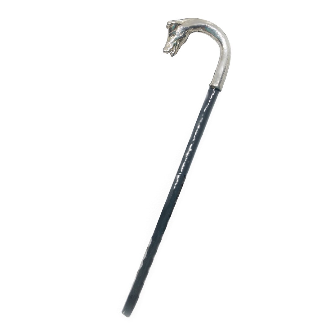 Sterling Silver Wolfs Head Cane Pin - Etsy
