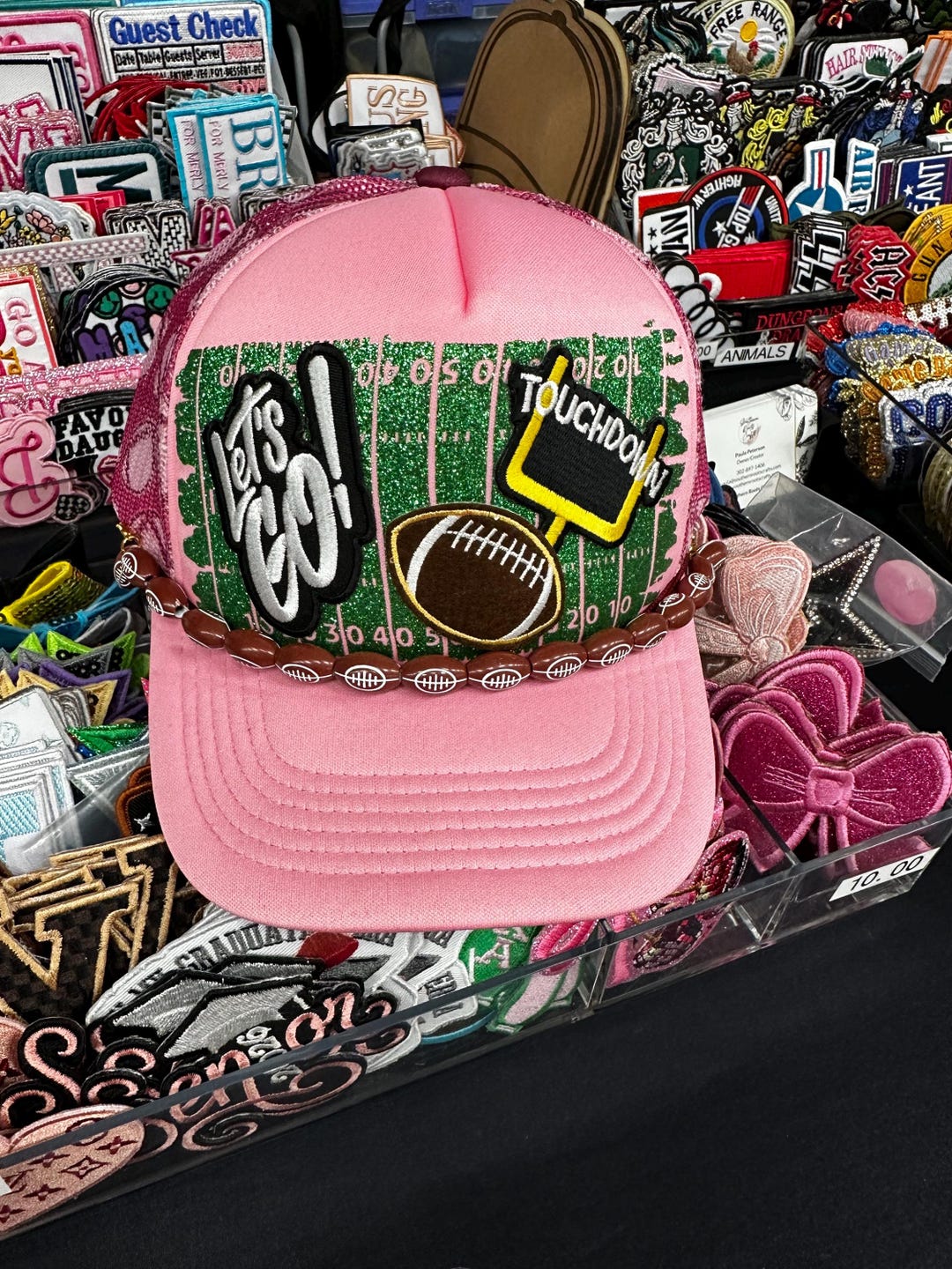 Pink Football Trucker Hat – “let’s Go! Touchdown” Design - Etsy