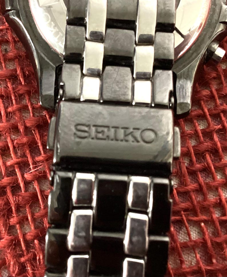 Seiko 5M62-OCXO Kinetic 50M With Black and Silver Bracelet. Ref AM3.1 Yc - Etsy