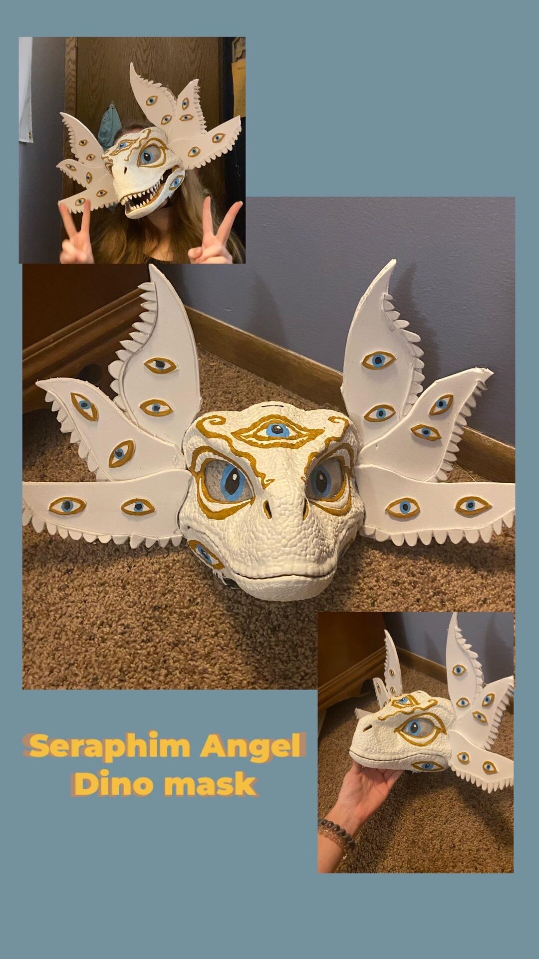 Seraphim Angel Dino Mask - Etsy