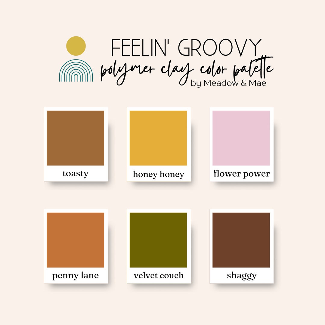 Feelin' Groovy Polymer Clay Color Palette Digital Download Color Recipe ...