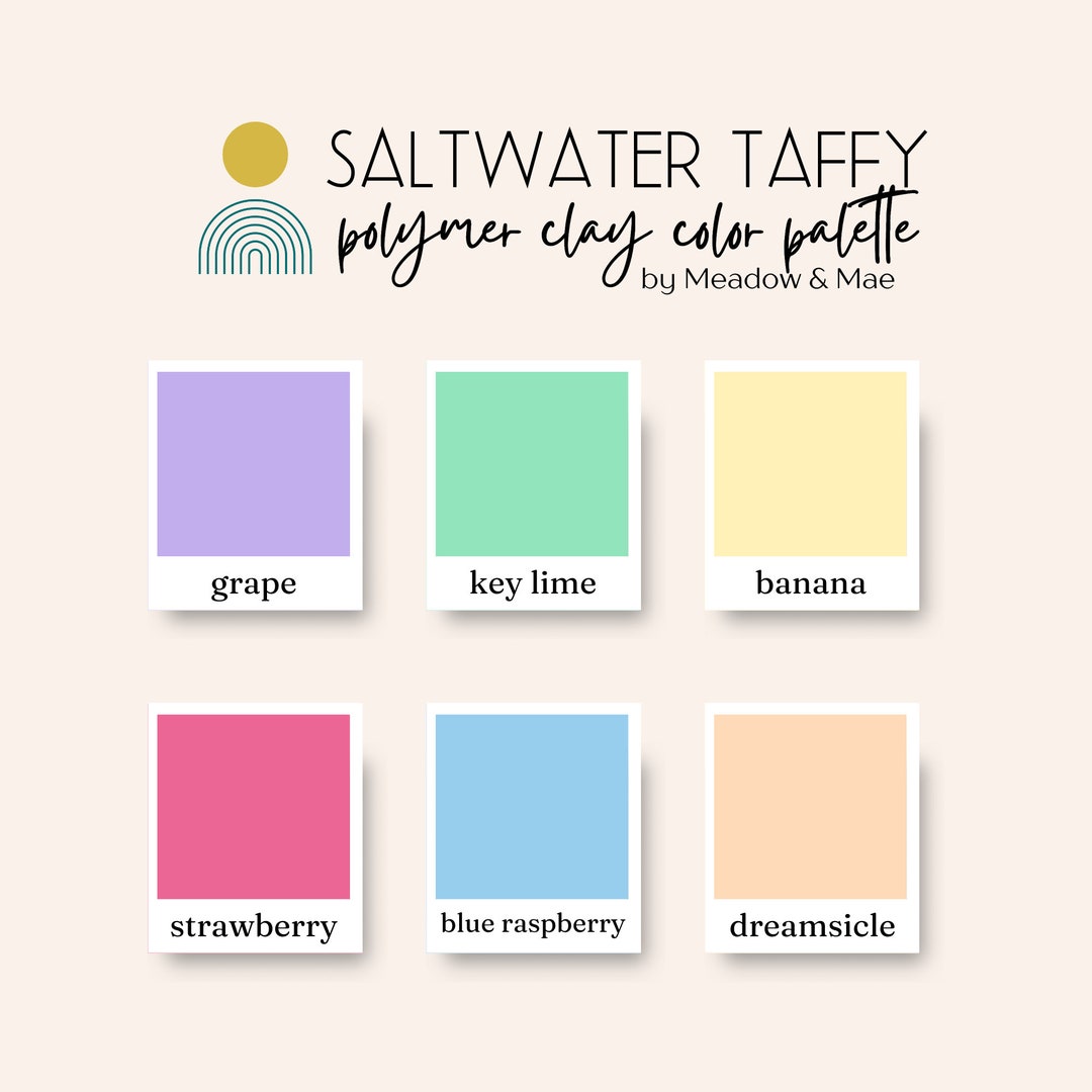Saltwater Taffy Polymer Clay Color Palette Digital Download Color ...