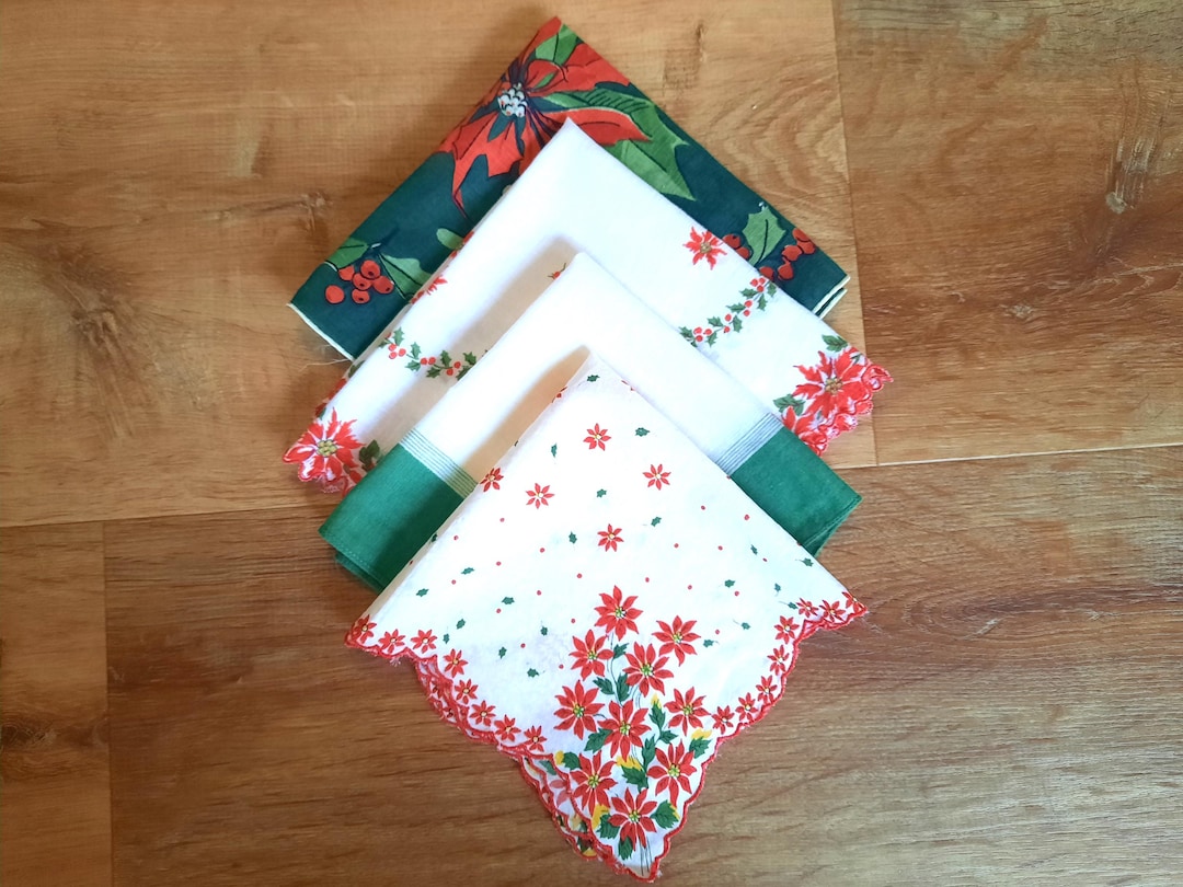 Lot of 4 Vintage Ladies Handkerchiefs Hankies With Free Shipping ...