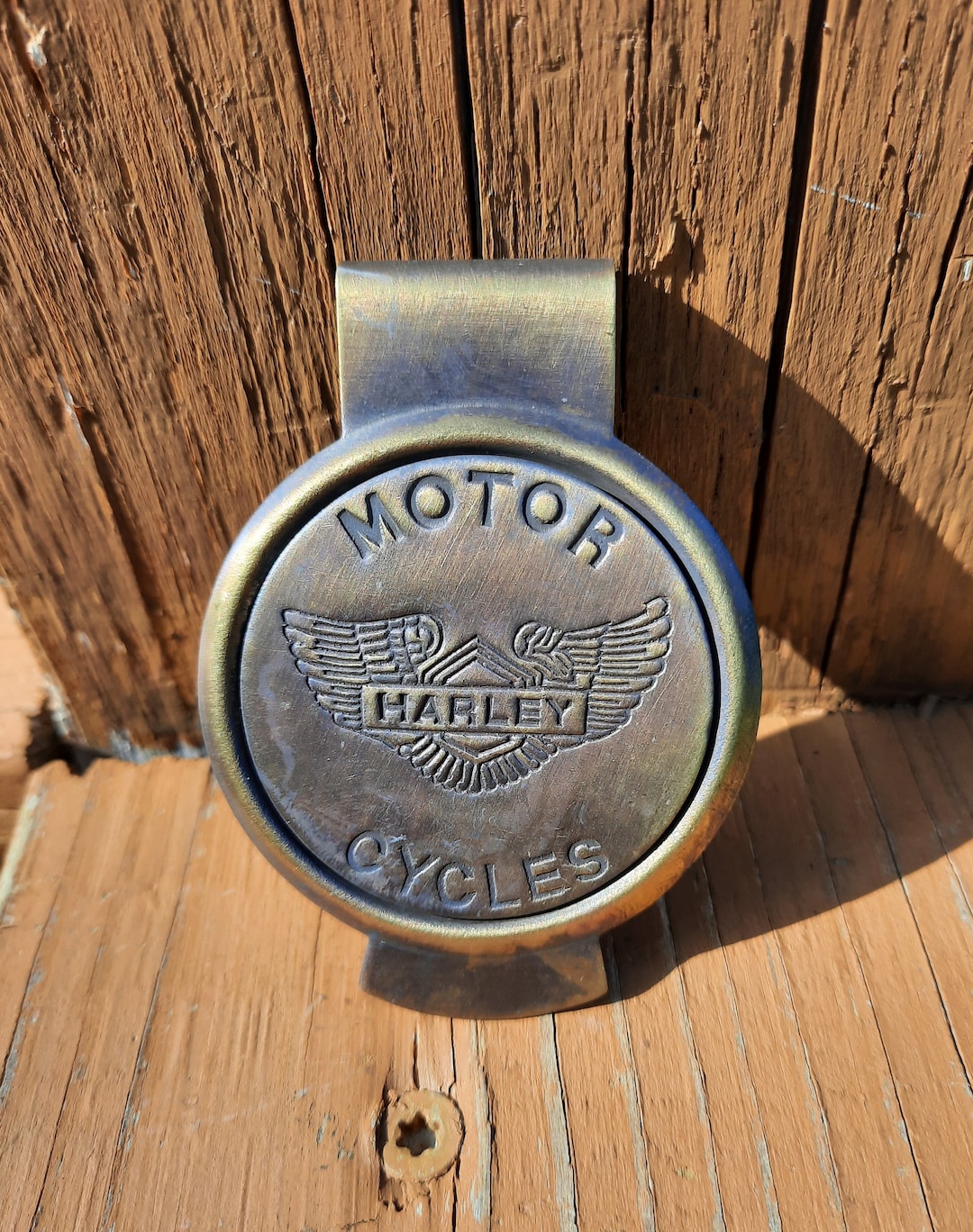 Brass Harley Davidson Motorcycles Money Clip With Wings Logo Metal ...
