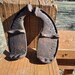 2 Ox Oxshoes Oxen Shoes or Cues Cast Iron Metal Historic Oregon Trail ...