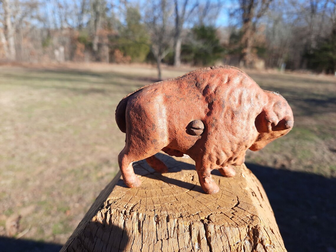 Vintage Cast Iron Buffalo Bison Collectible Money Coin Bank - Etsy