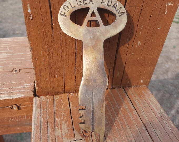 Large Brass Folger Adam Steel & Wire Works Jailer Jail Prison Guard ...