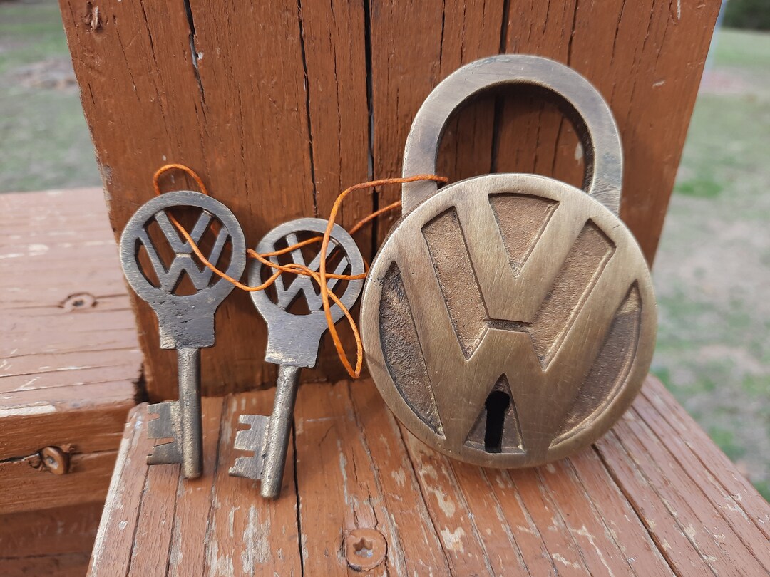 Brass Volkswagen VW Lock & Keys Padlock 2 Working Keys - Etsy