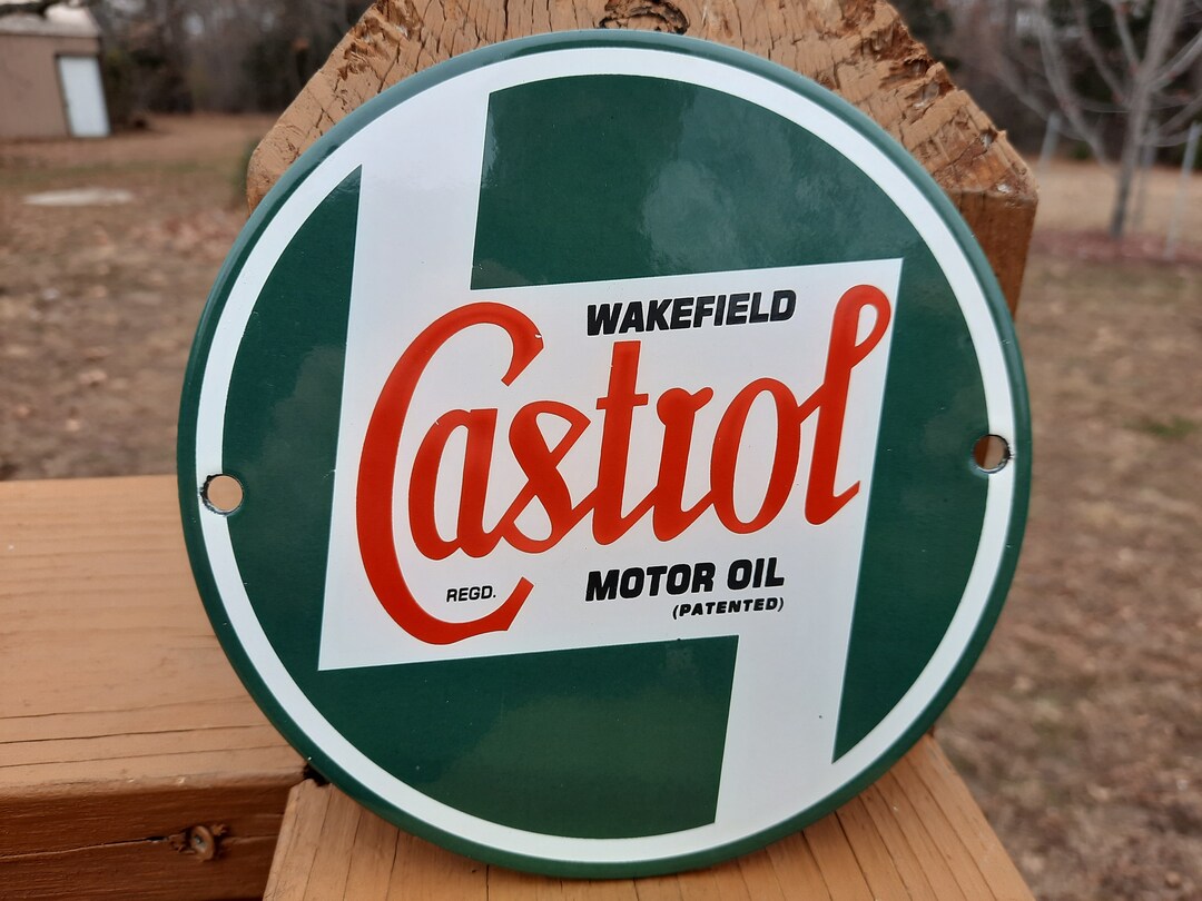 Vintage Style Porcelain Castrol Motor Oil Sign 6 Inch Gas - Etsy
