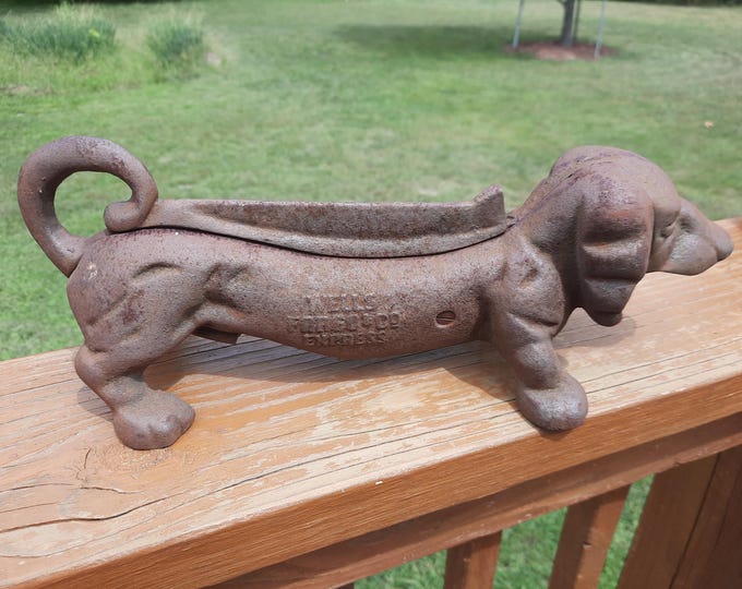 Cast Iron Dachshund Wiener Dog Boot Scraper Collectible Porch Deck ...