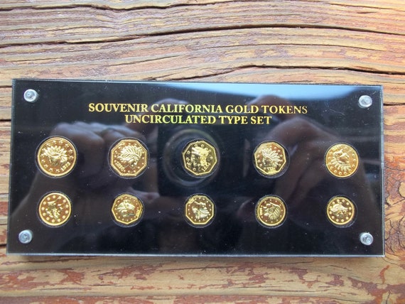 Souvenir California Gold Tokens Uncirculated Type Set 10 - Etsy