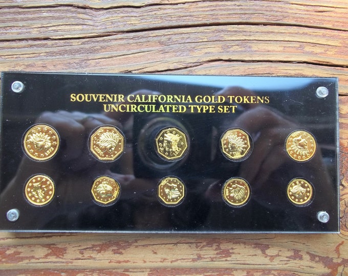 Souvenir California Gold Tokens Uncirculated Type Set 10 Tokens Coins ...