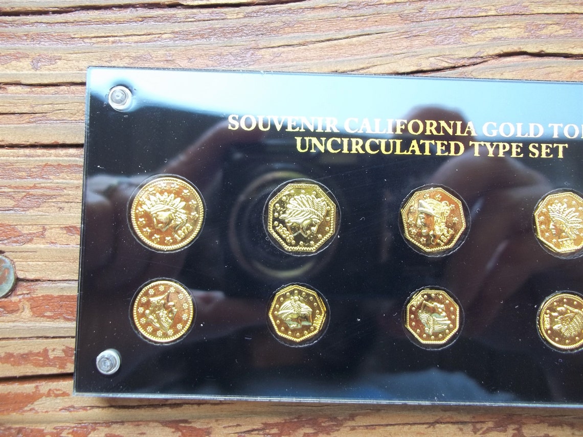 Souvenir California Gold Tokens Uncirculated Type Set 10 Tokens Coins ...