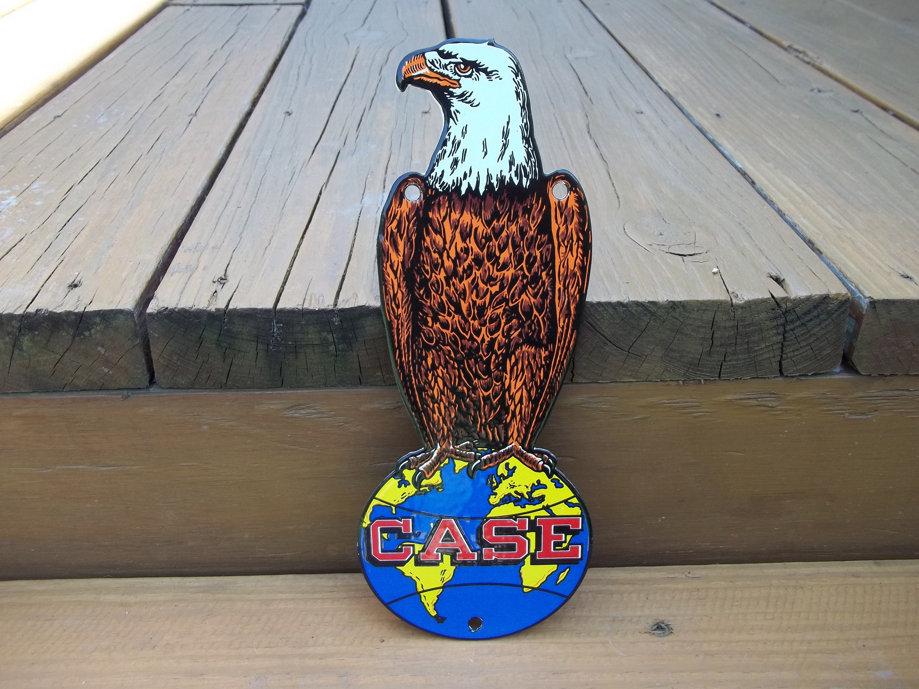 Vintage Style Case Eagle Porcelain Advertising Sign Eagle On | Etsy