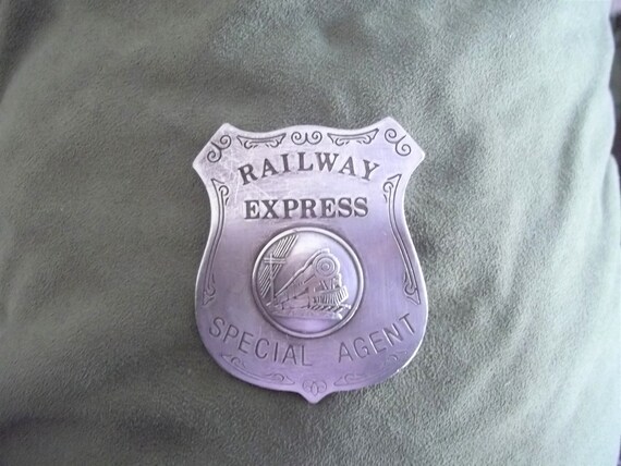 Railway Express Special Agent Train Shield Badge Pin Western | Etsy
