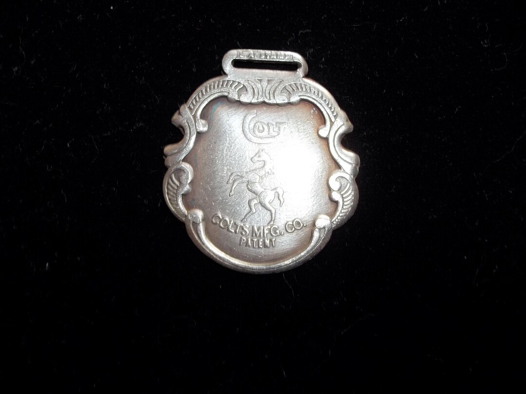 COLT Manufacturers Co Watch Fob L.A. Stamp Rearing Horse Solid Copper ...