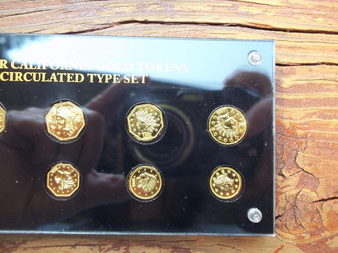 Souvenir California Gold Tokens Uncirculated Type Set 10 Tokens Coins ...