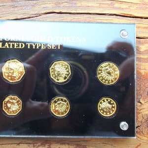 Souvenir California Gold Tokens Uncirculated Type Set 10 Tokens Coins ...