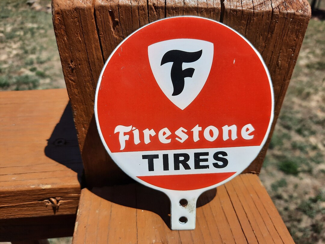Vintage Style Porcelain Firestone Tires Sign License Plate - Etsy