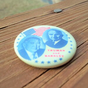 Truman & Barkley Presidential Campaign Political Politics Button ...