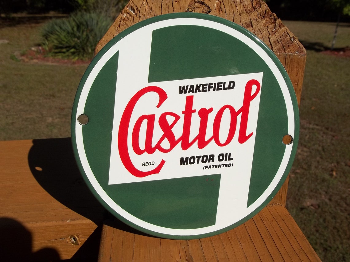 Vintage Style Porcelain Castrol Motor Oil Sign 6 Inch Gas - Etsy