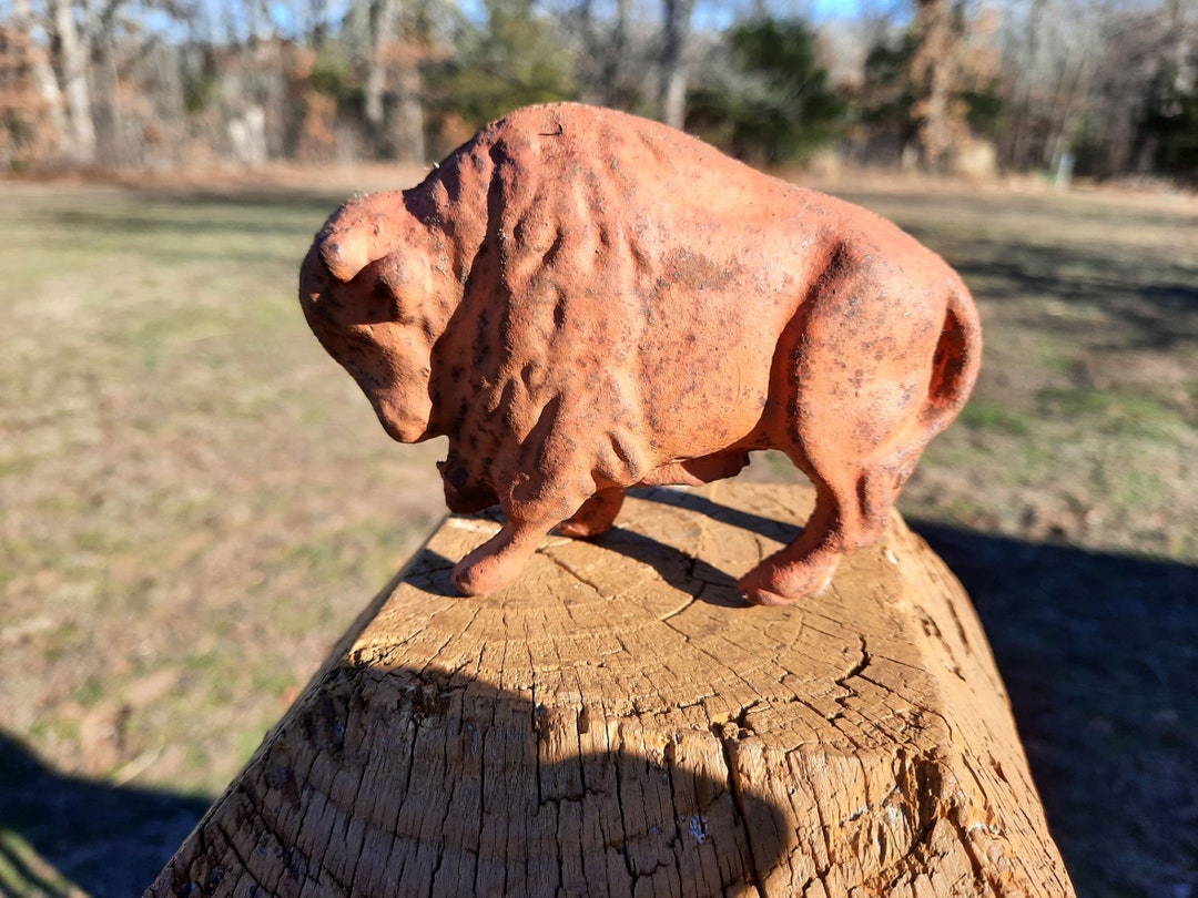 Vintage Cast Iron Buffalo Bison Collectible Money Coin Bank - Etsy