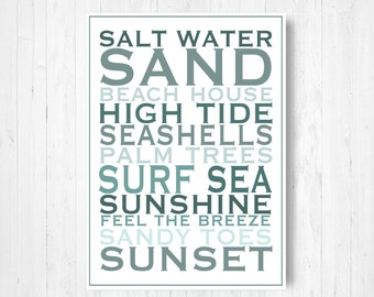 Beach Word Art - Etsy