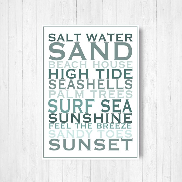 Beach Word - Etsy