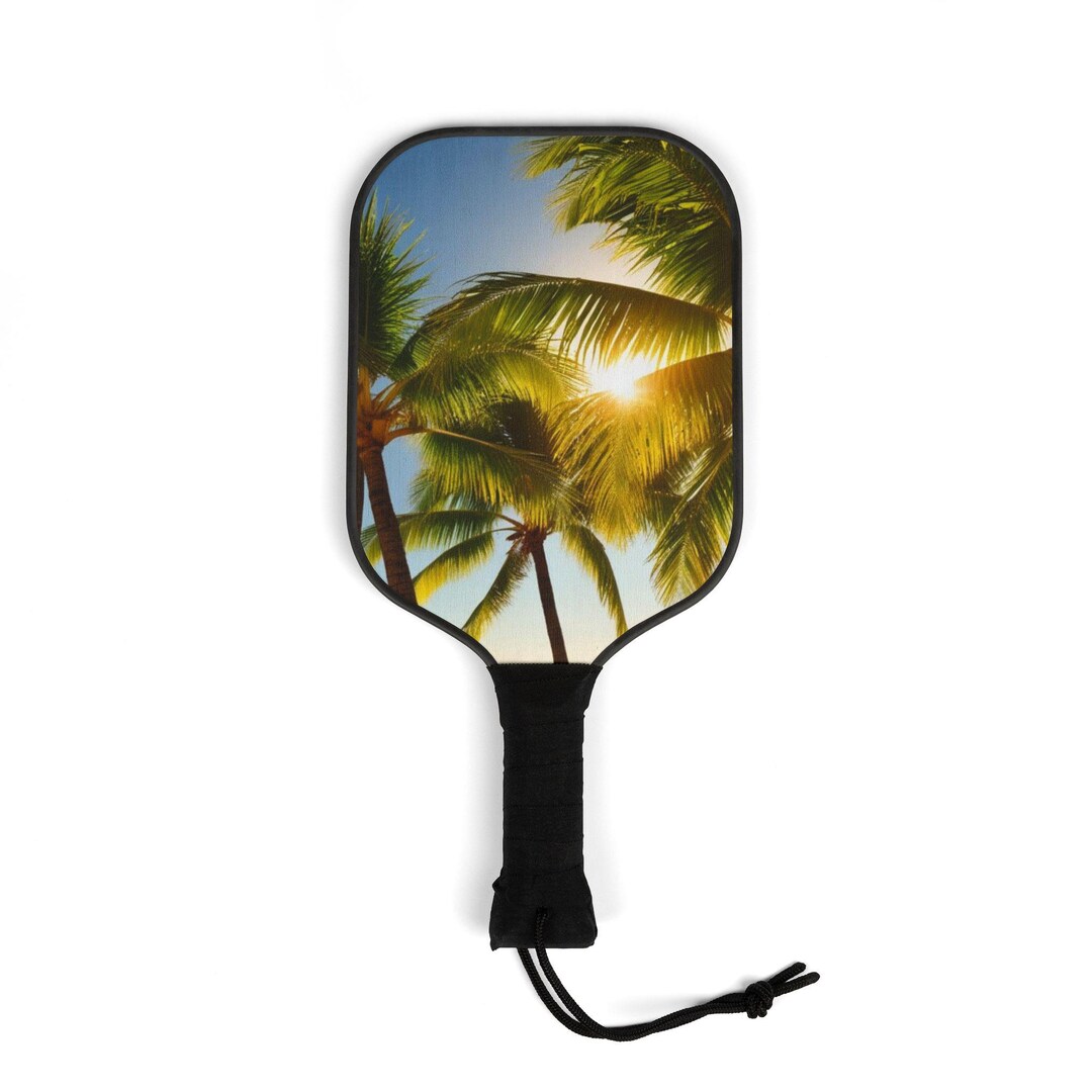 Racket Ball Kit, Tropical Palm Trees Pickleball Kit, Racket Ball Sport ...