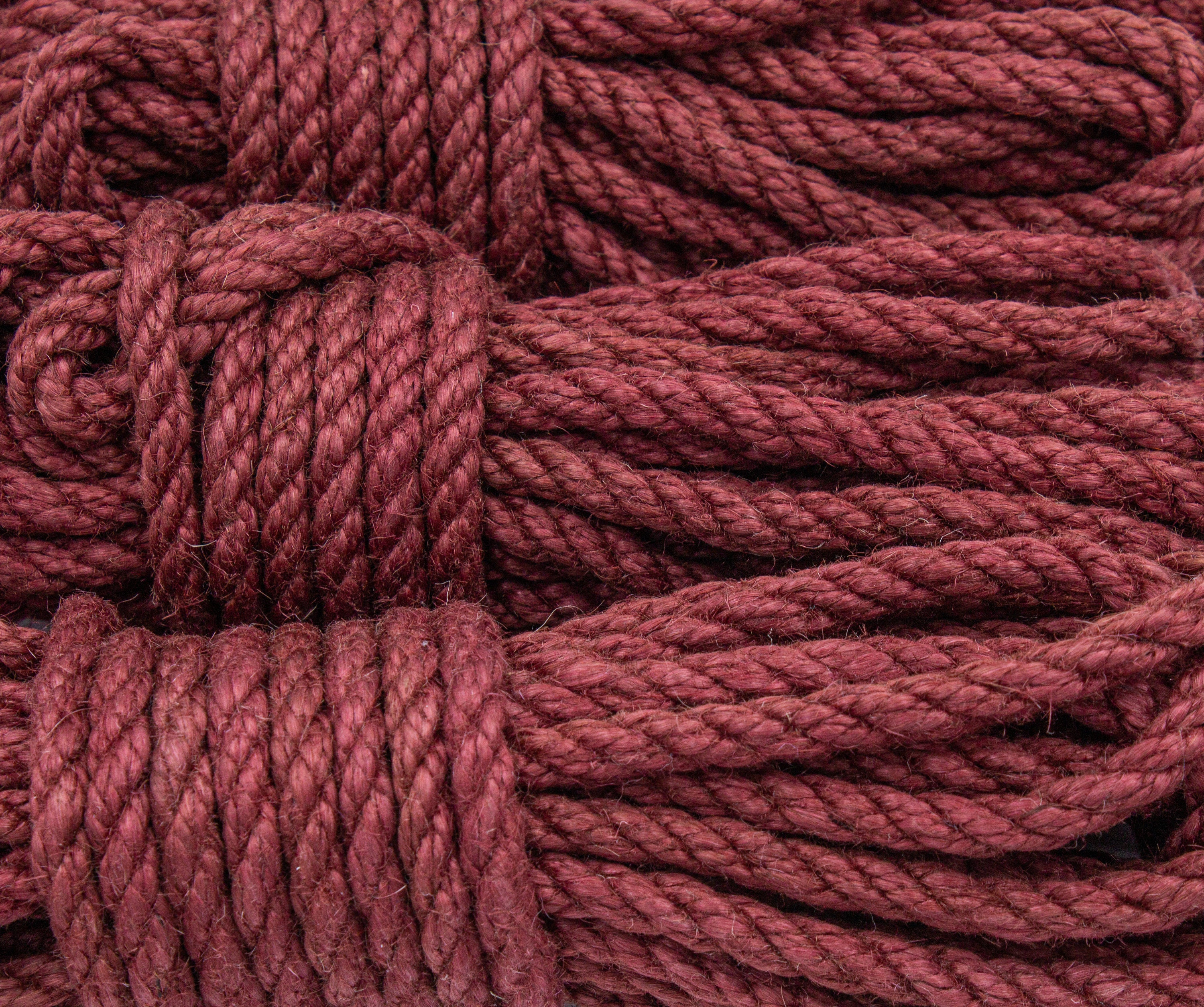 Shibari Burgundy 4 Jute Ropes for Bondage BDSM Bondage Ropes - Etsy