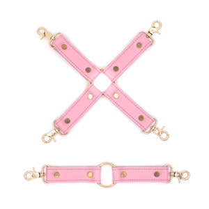 BDSM Bondage 4&2 Way Cross Strap Connectors for Handcuffs Ankle Cuffs ...