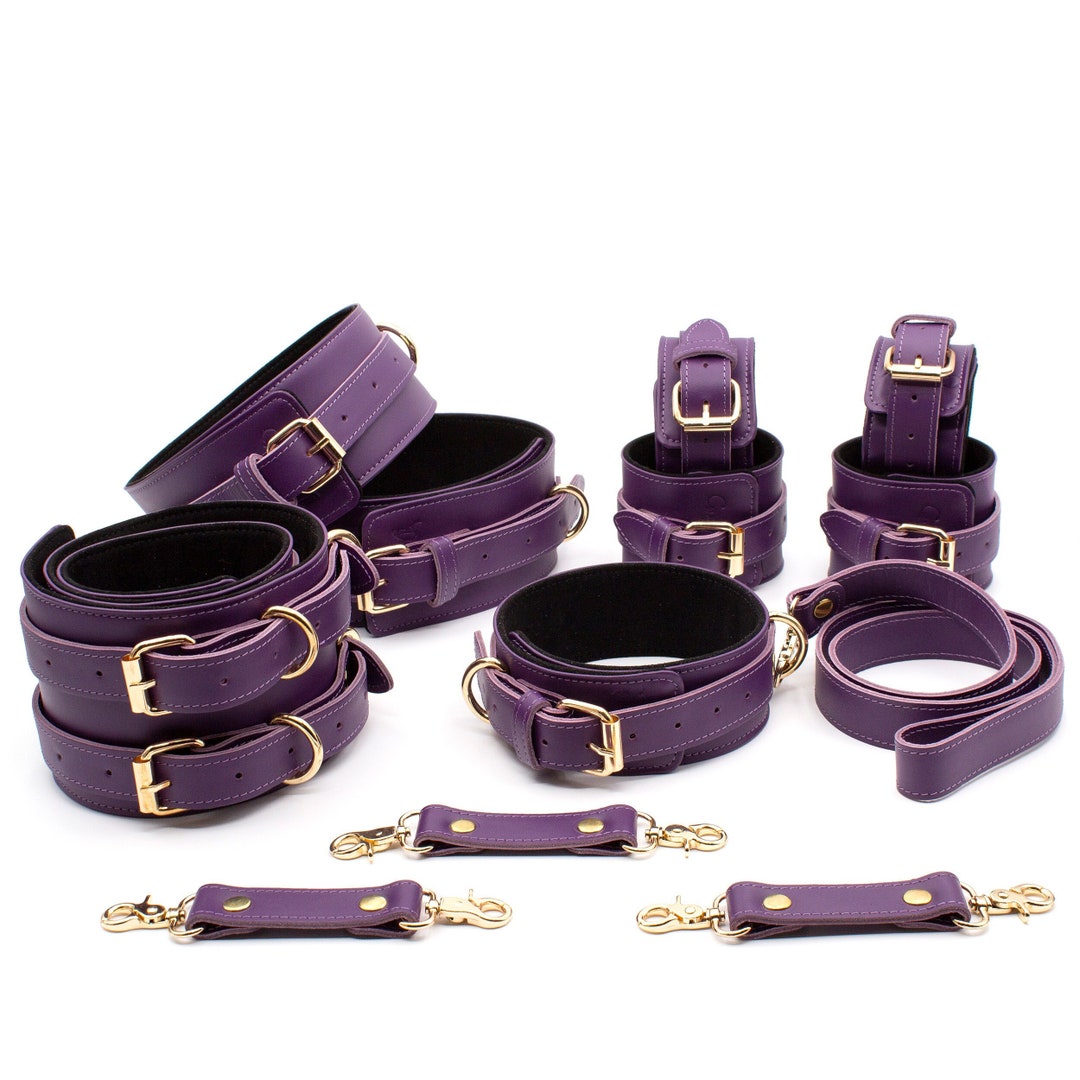 Leather BDSM Bondage Gear, Leather Restraint Sets, Harness for Women ...