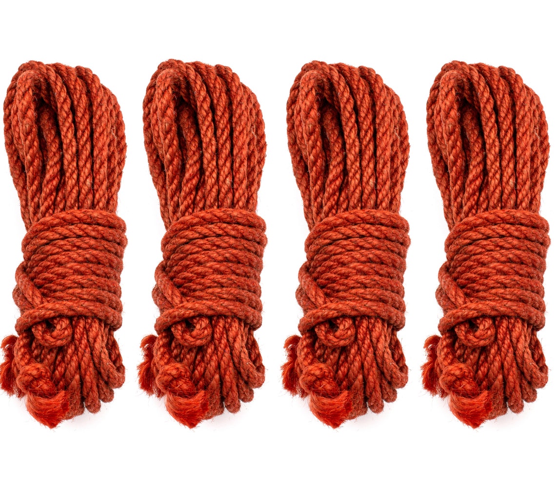 Shibari Burgundy 4 Jute Ropes for Bondage BDSM Bondage Ropes - Etsy