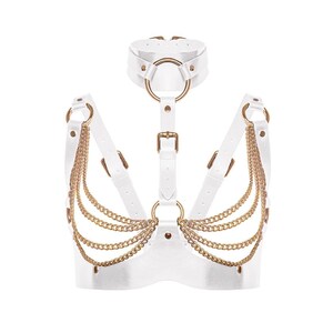 Leather Harness for Women Full Body With Metal Chain, Harness for Women ...