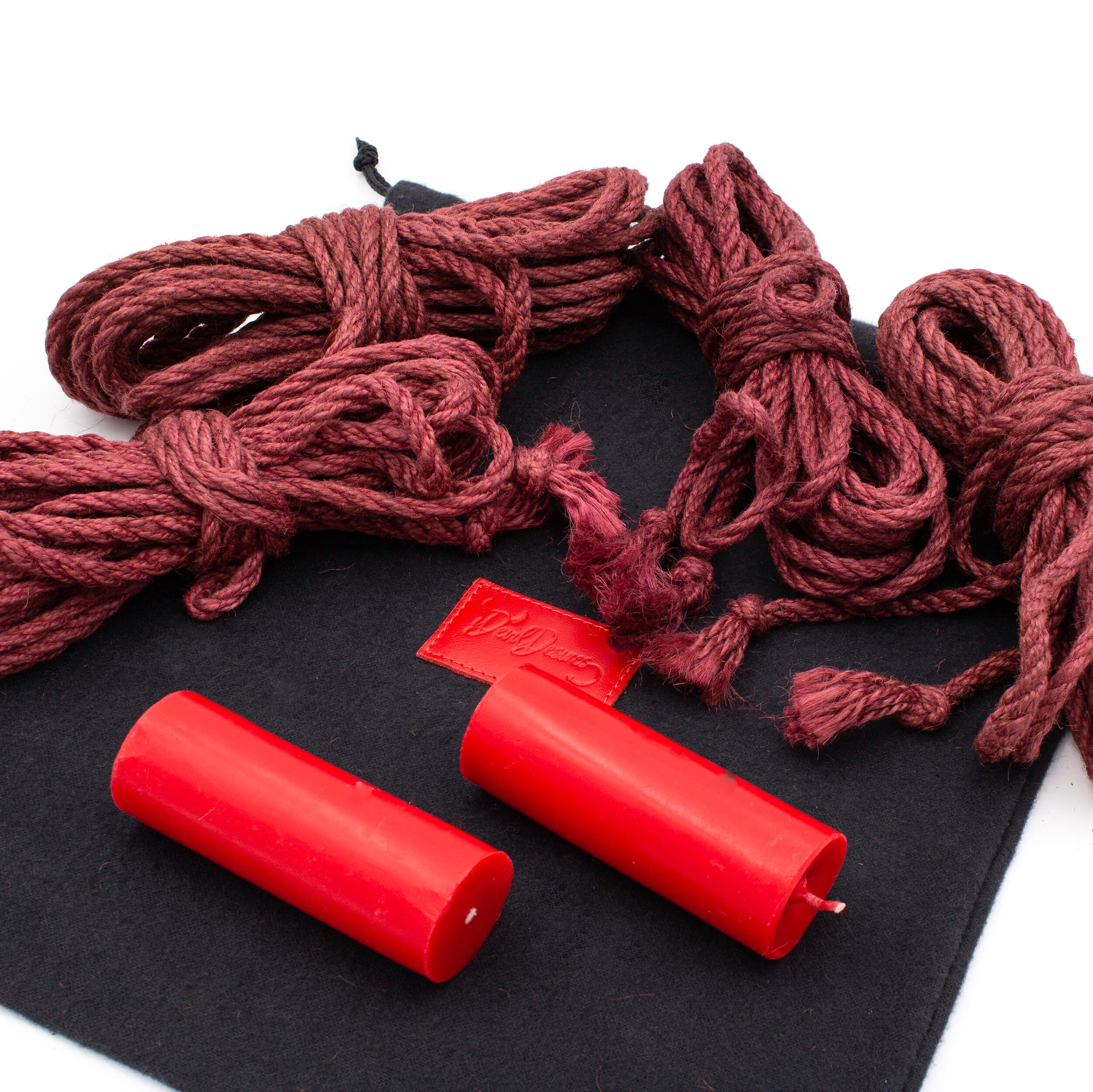 Red Shibari 4 Jute Ropes Plus 2 Wax Play Candle for Bondage - Etsy UK