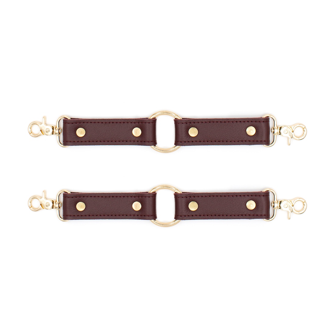 Bondage 2-way Strap Connectors With Ring, Handcuffs to Ankle Cuffs, 2 ...