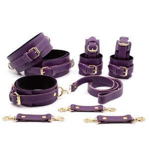 Leather Bondage Restraints Sets for Beginners and PRO, BDSM Kits, Bondages Harness Gears, Kinky ...