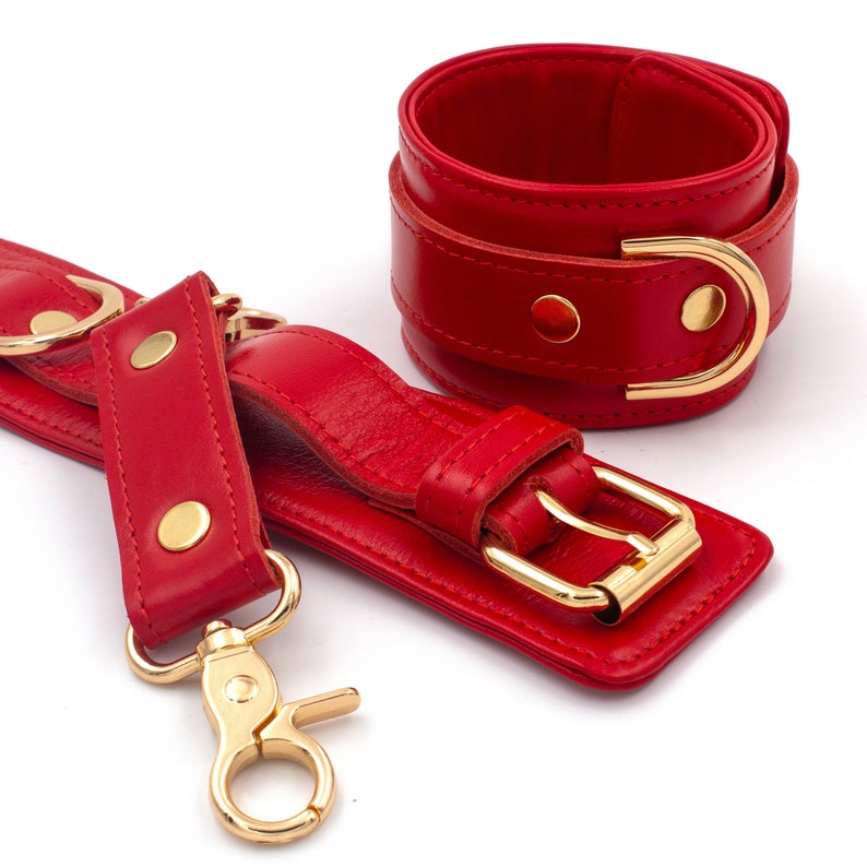 Leather Bondage Sex Handcuffs for Couples Adjustable Wrist - Etsy