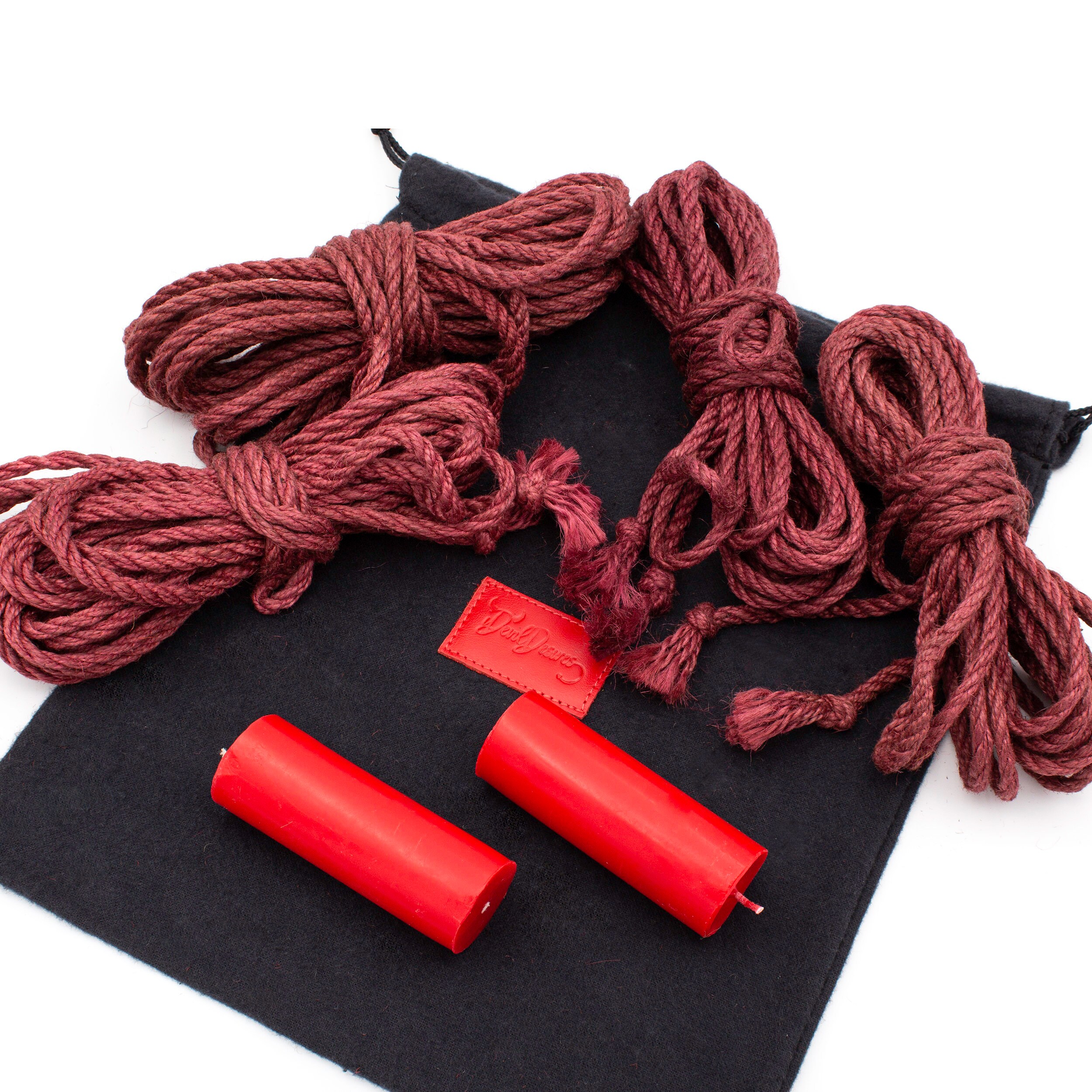 Red Shibari 4 Jute Ropes Plus 2 Wax Play Candle for Bondage - Etsy UK