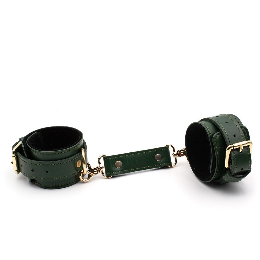 Leather Handcuffs: Adjustable Wrist Cuffs With Suede Lining - Etsy