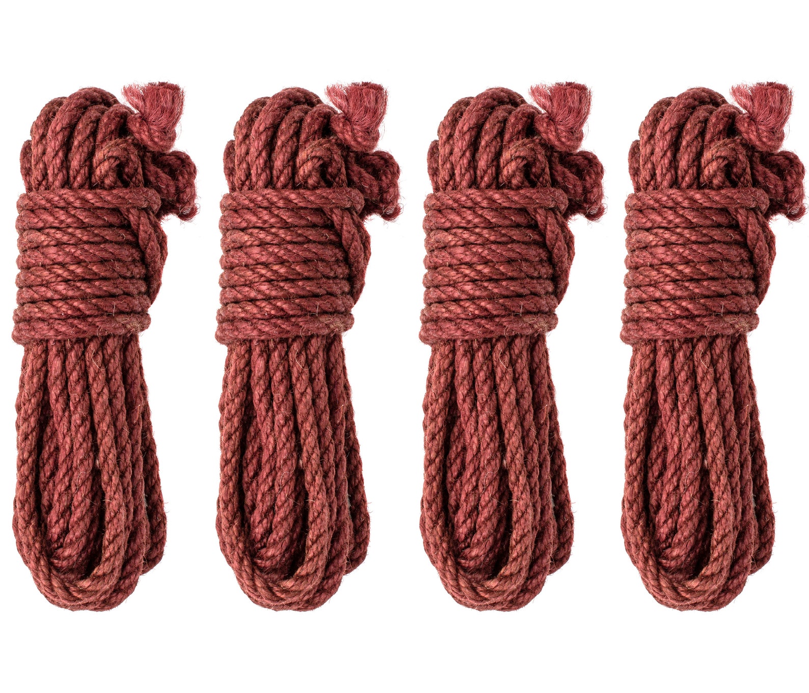 Shibari Burgundy 4 Jute Ropes for Bondage BDSM Bondage Ropes - Etsy