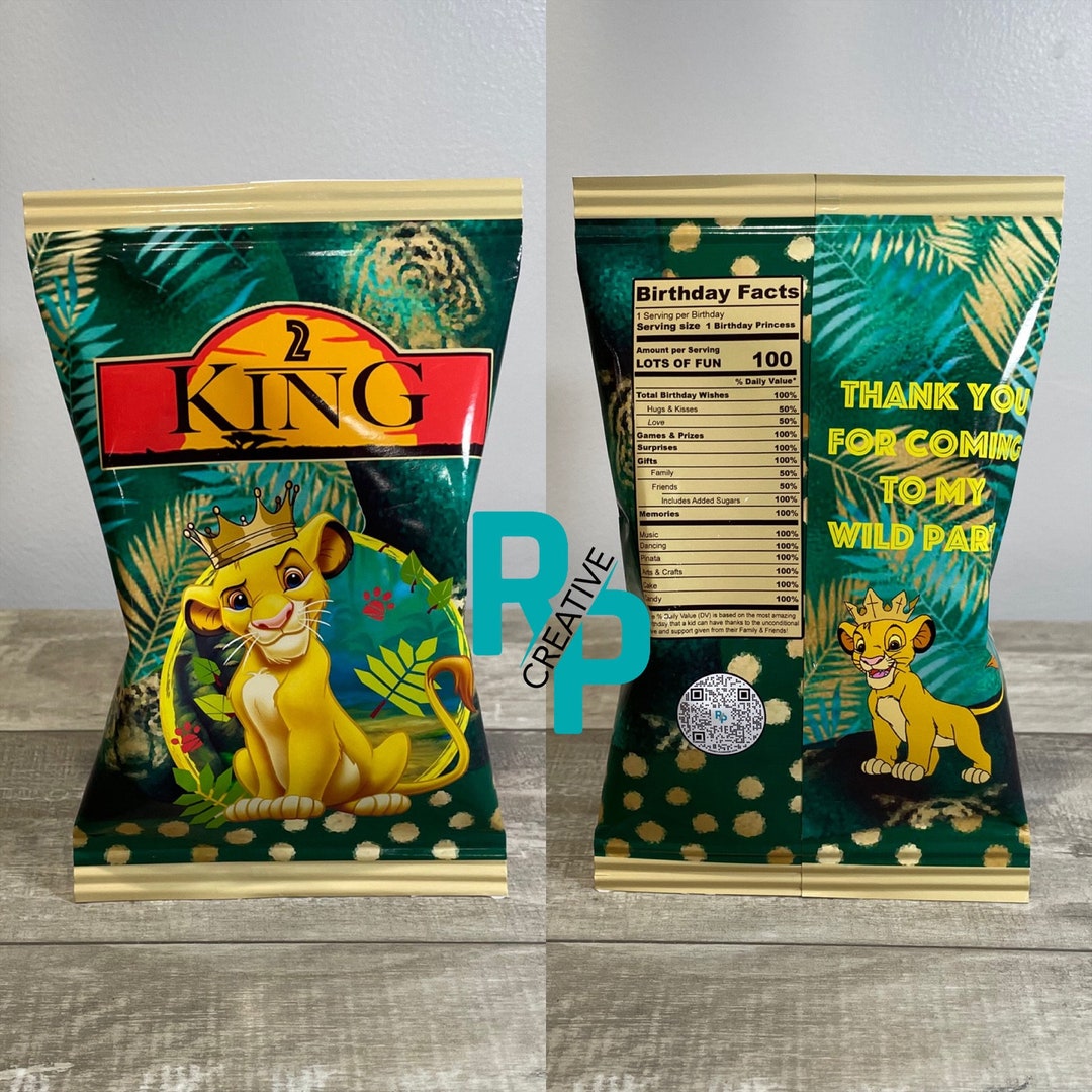 The Lion King Simba Chip Bags - Etsy