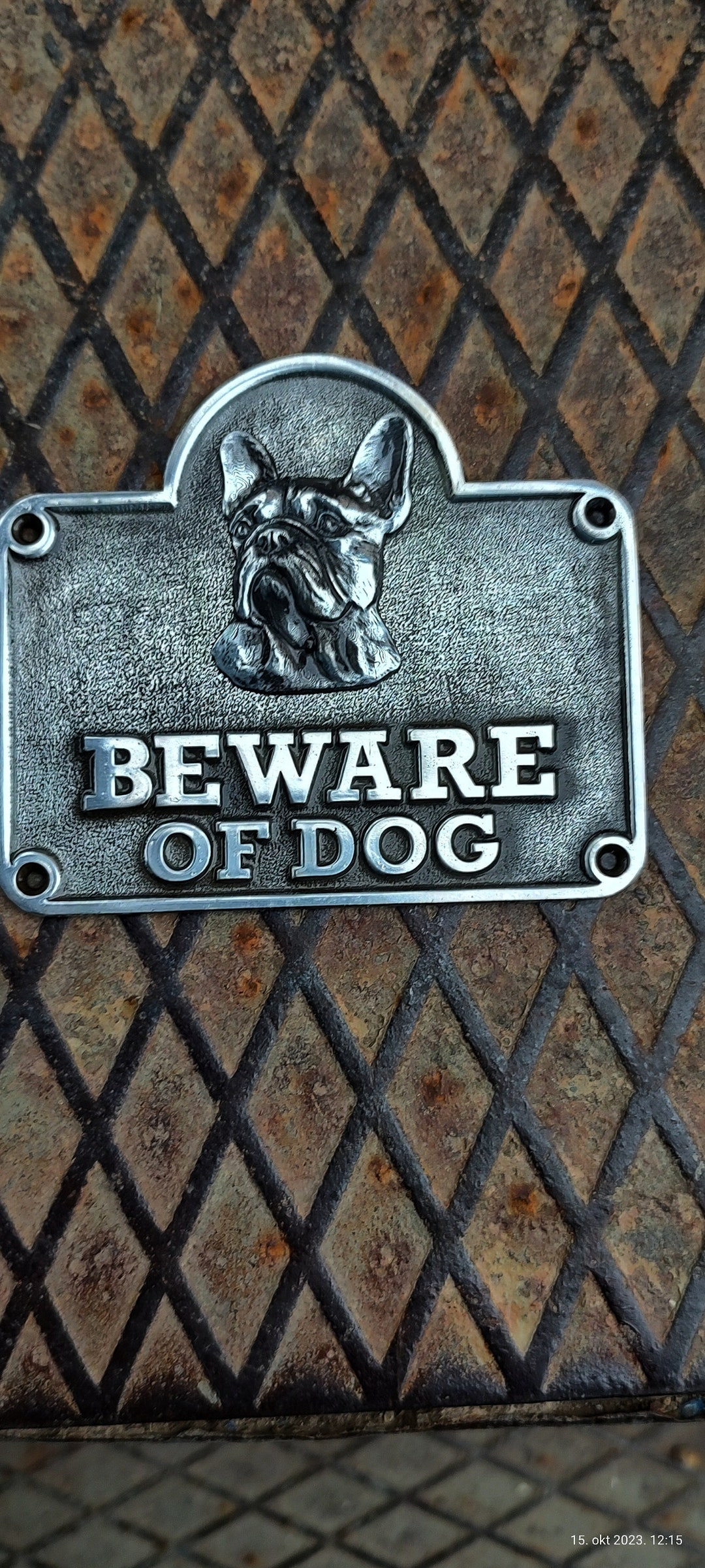 Beware French Bulldog Dog Plate,beware of the Dog Sign,french Bulldog ...