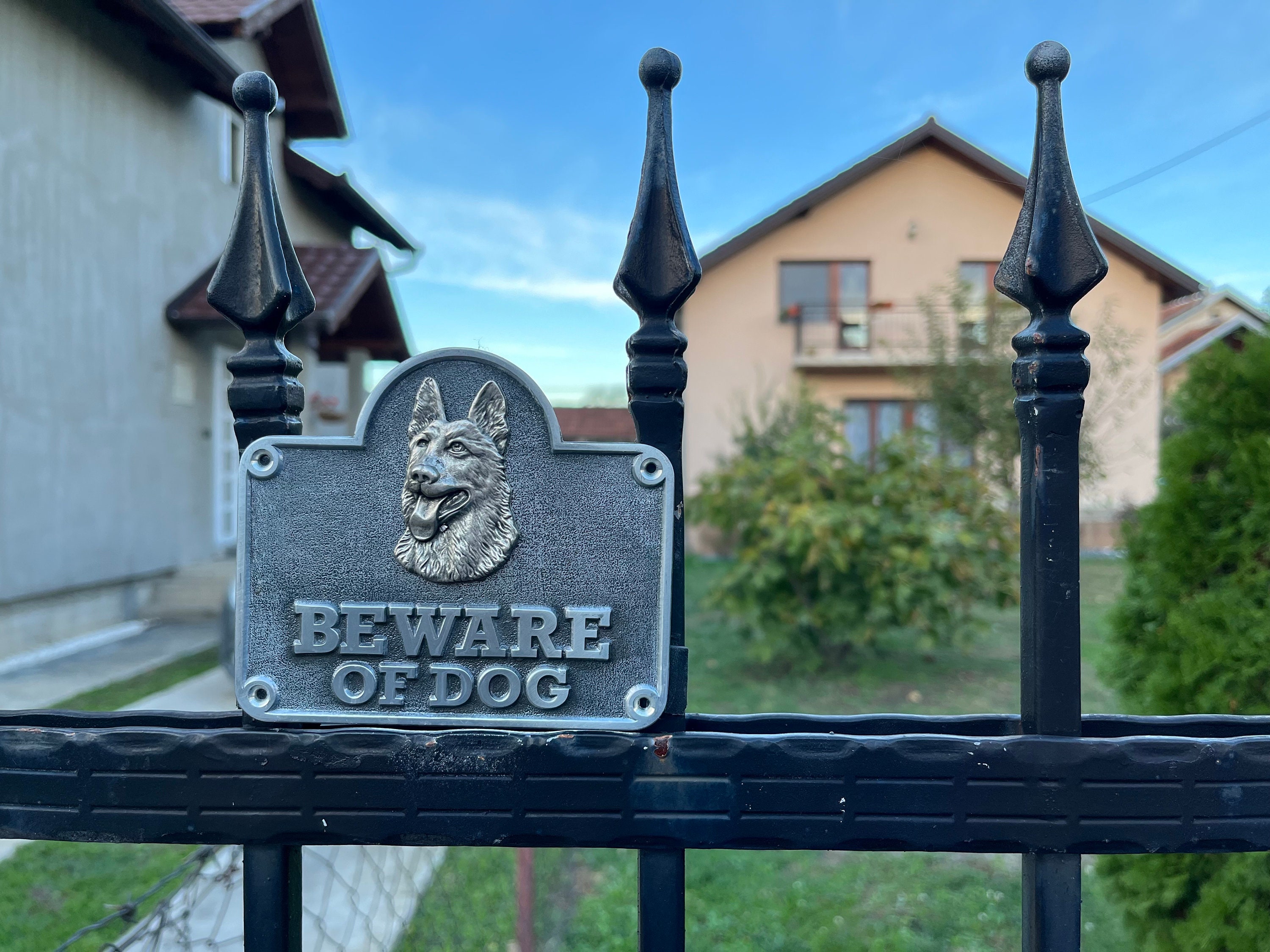 Beware German Shepherd Dog Plate,beware of the Dog Sign,german Shepherd ...
