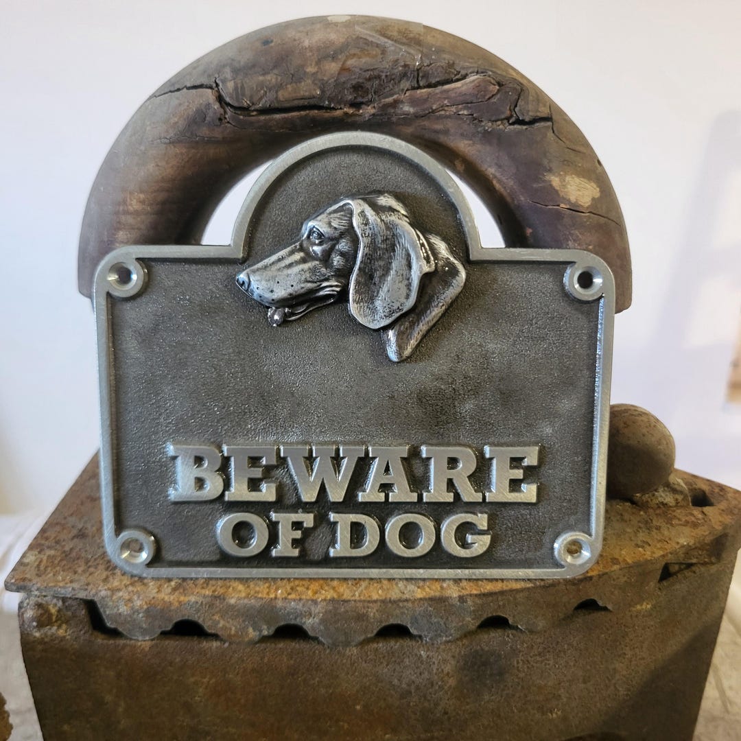 Beware Hanover Hound Dog Plate,beware of Dog Sign,hanover Bloodhound ...
