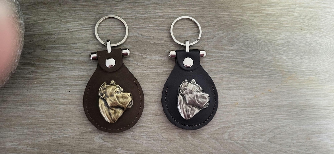 Cane Corso Dog Leather Keychain,cane Corso Puppy Dog Lovers Leather ...